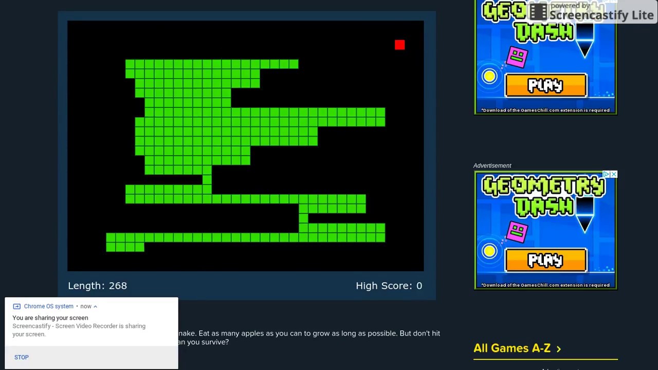 The world record for Snake- CoolMath