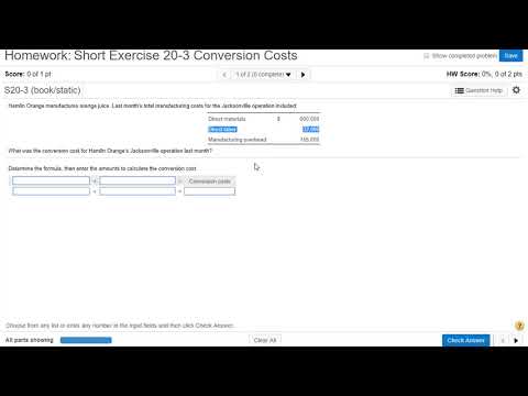 S20-3 Conversion Costs