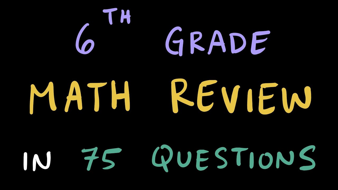 6th Grade Math Final Review (75 Questions with PDF Link in Description)
