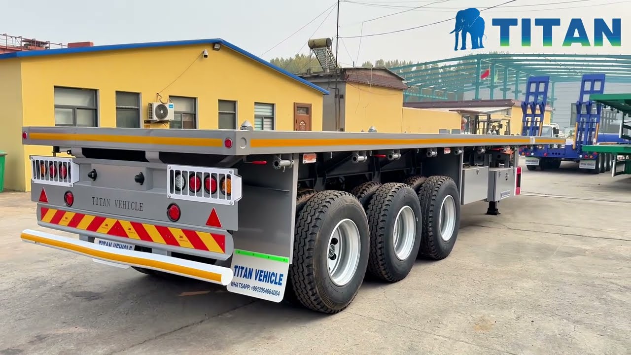 Video of 3 Axle 40 Ft Flatbed Trailer for Sale