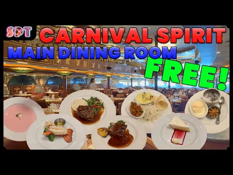Carnival Spirit Main Dining Room Menus & Food Tour | Cruise Dining Experience