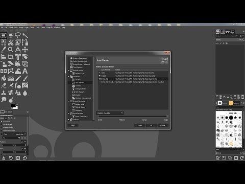 GIMP 2.10 - Adjust Interface (Themes, Icon Styles and Size)