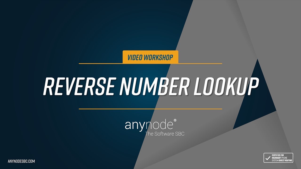 anynode 40 - Reverse Number Lookup (engl.)