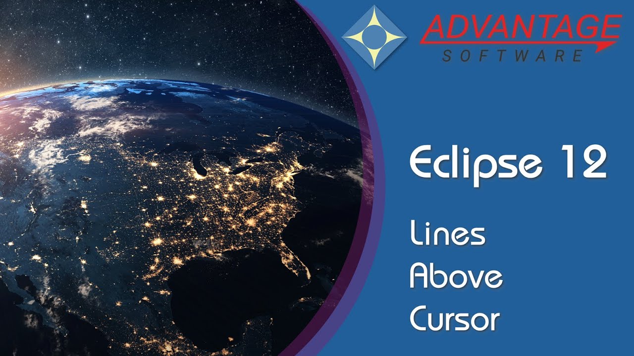 Eclipse 12: Lines Above Cursor