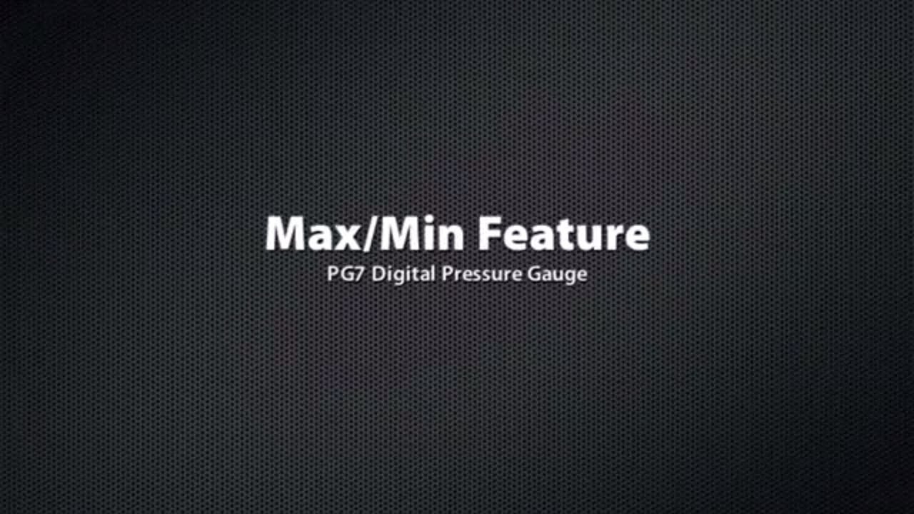 How To Access Max/Min Readings | PG7 Digital Pressure Gauge