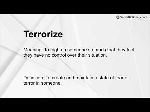 Terrorize Meaning