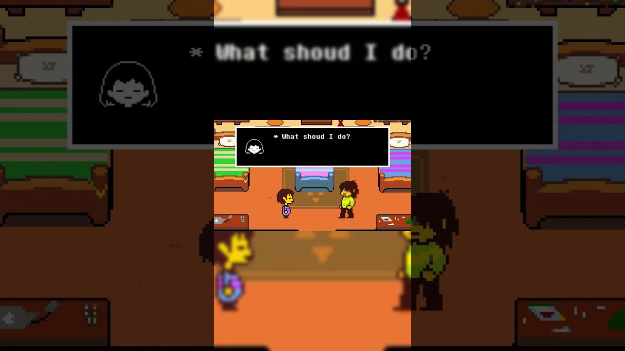 Frisk and Kris siblling moment - Sprite Animation #undertale #friskundertale  #krisdeltarune