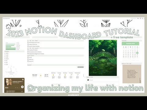Aesthetic notion dashboard for 2023| Organize with Notion + Free Notion Template