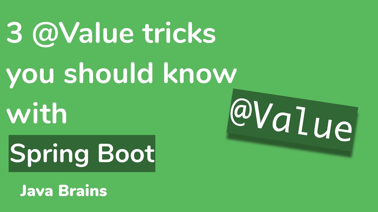 Three Value annotation tricks you should know -  Microservice configuration with Spring Boot [05]