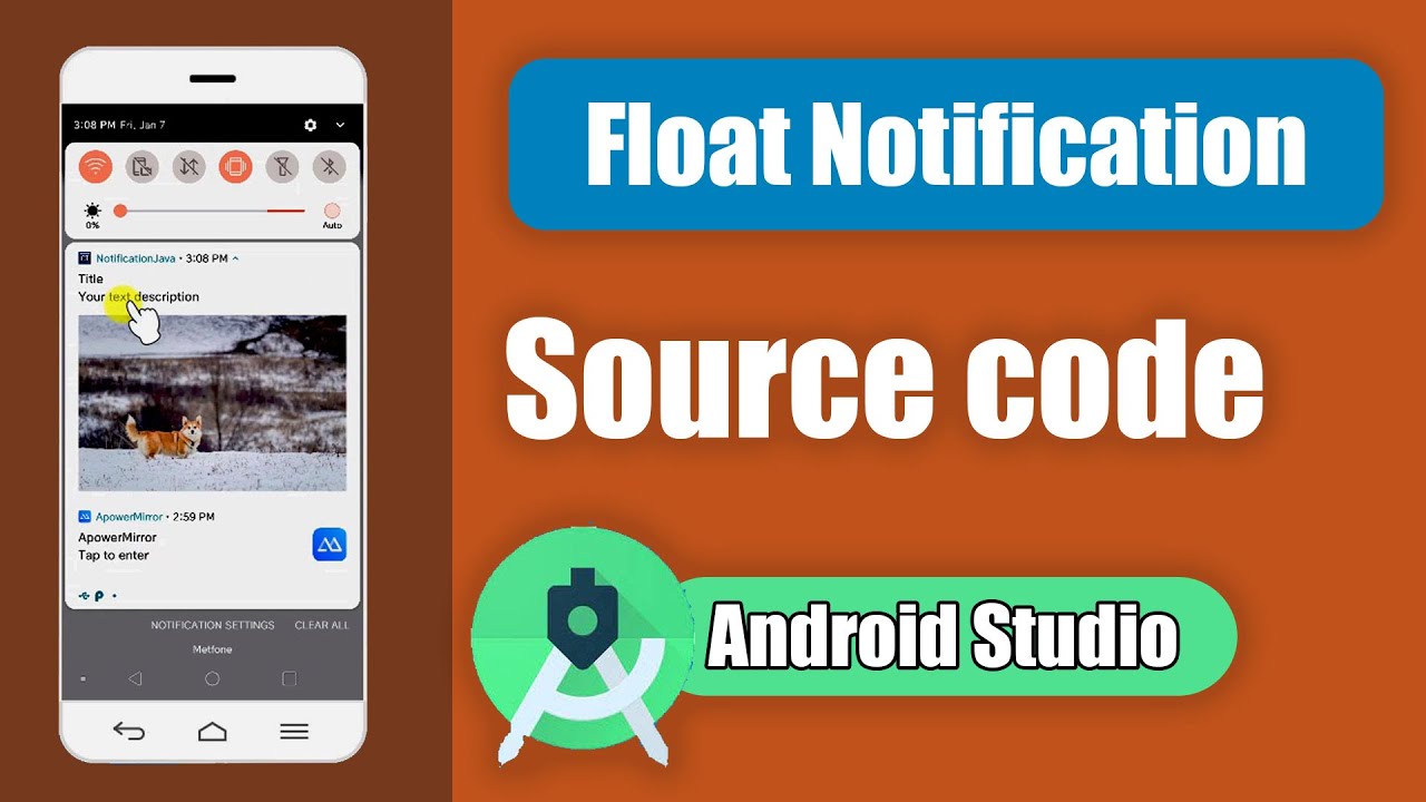 How Create Android Studio Float Notification with Source Code #CodingBeginner #androidtutorial