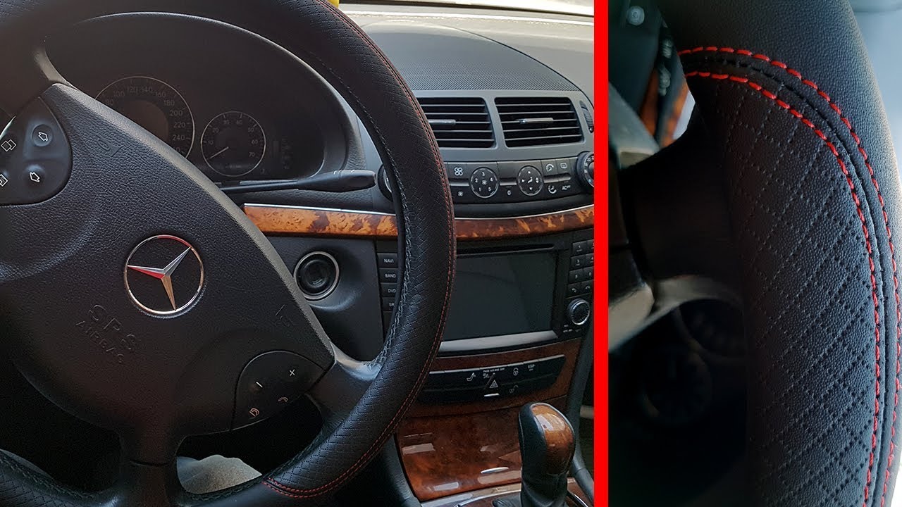 High-Quality PU Leather Universal Car Steering wheel Cover Anti-Slip with Aliexpress (installation)