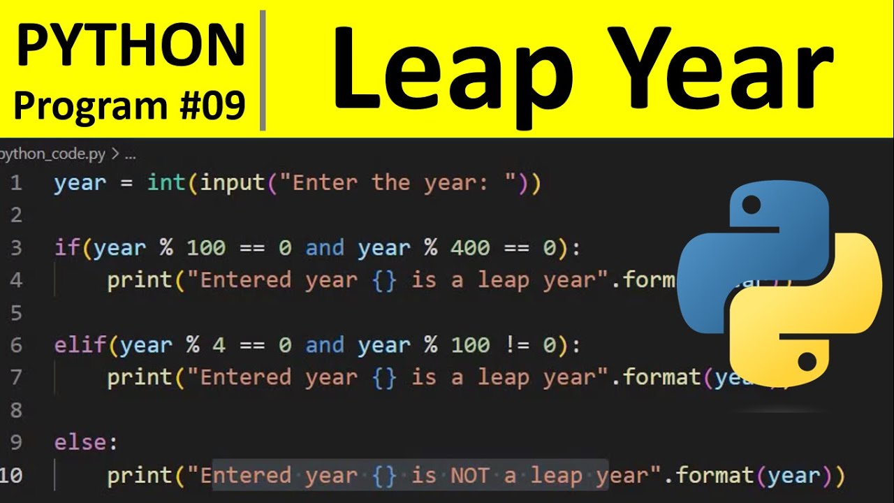 Python Program #9 - Check Leap Year in Python