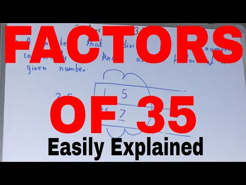 Factors of 35|How to find factors of 35|Write the factors of 35|Different factors of 35|35 factors