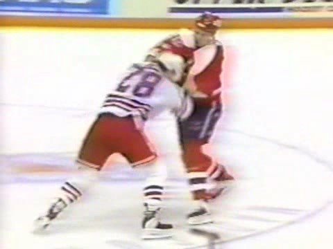 Alan May vs. Tie Domi, November 11, 1992 - Washington Capitals vs. New ...