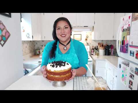 Honey Cake with Saskatoon Berries