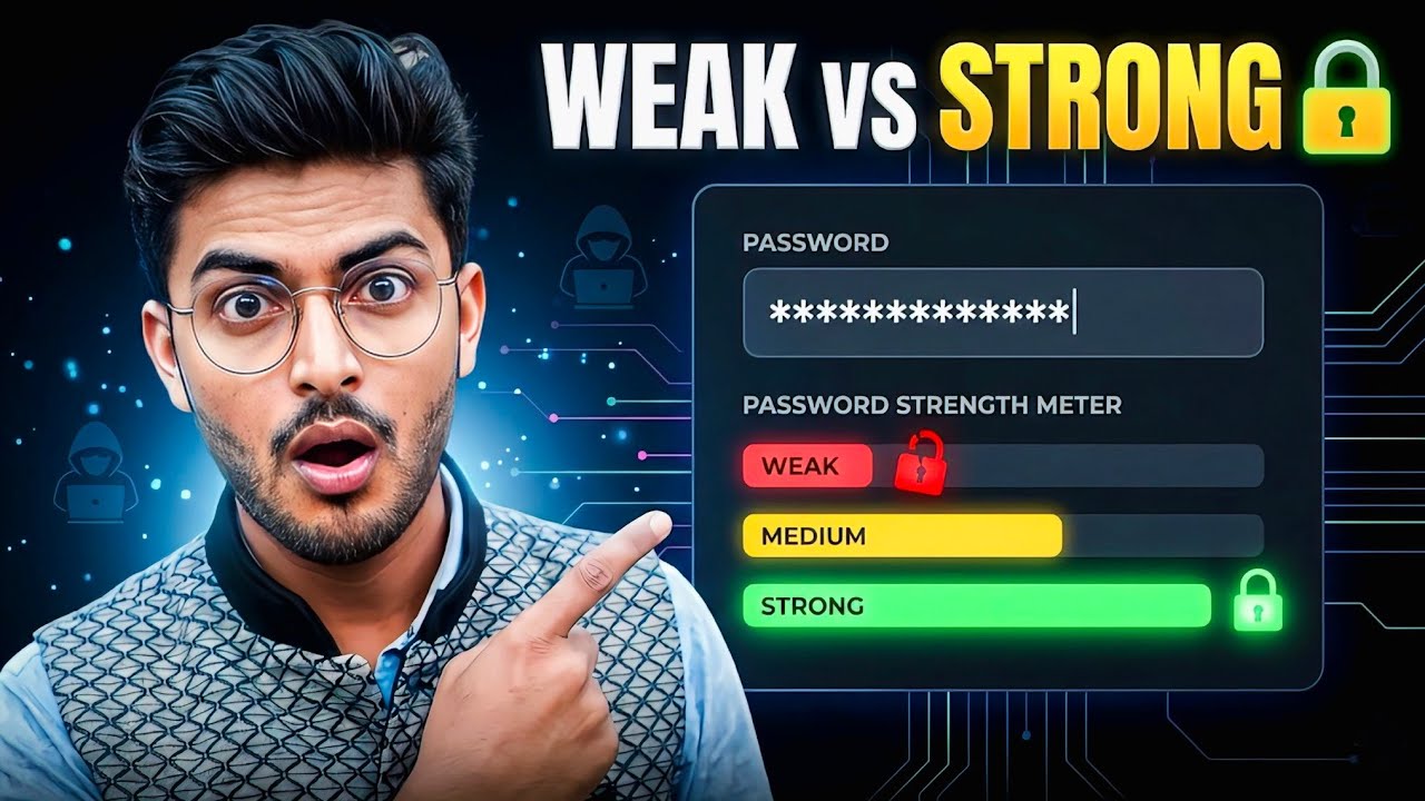 Password Strength Checker Using HTML CSS JavaScript | Beginner Web Project 🚀