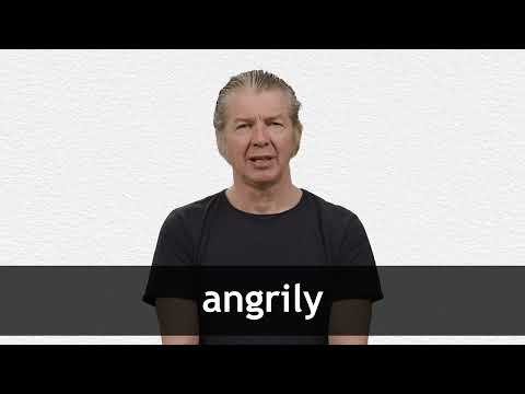 ANGRILY definition in American English | Collins English Dictionary