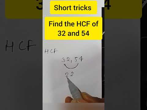 find the HCF of 32 and 54 @growwithprity