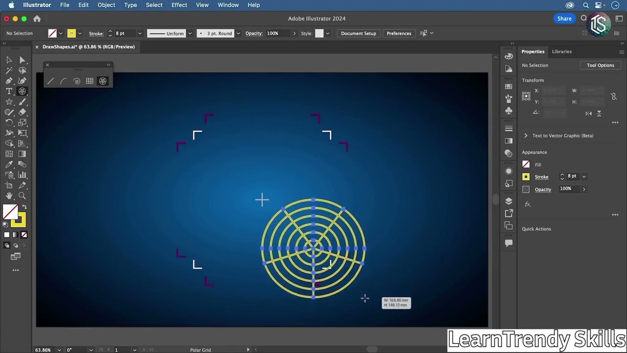 How to Use Grid Tools in Adobe Illustrator | Rectangular & Polar Grid Tutorial