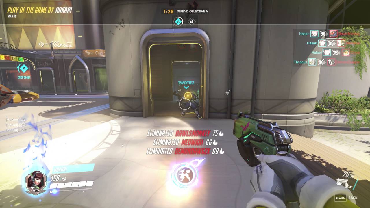 Overwatch D.Va Ultimate Quadruple Kill 4K
