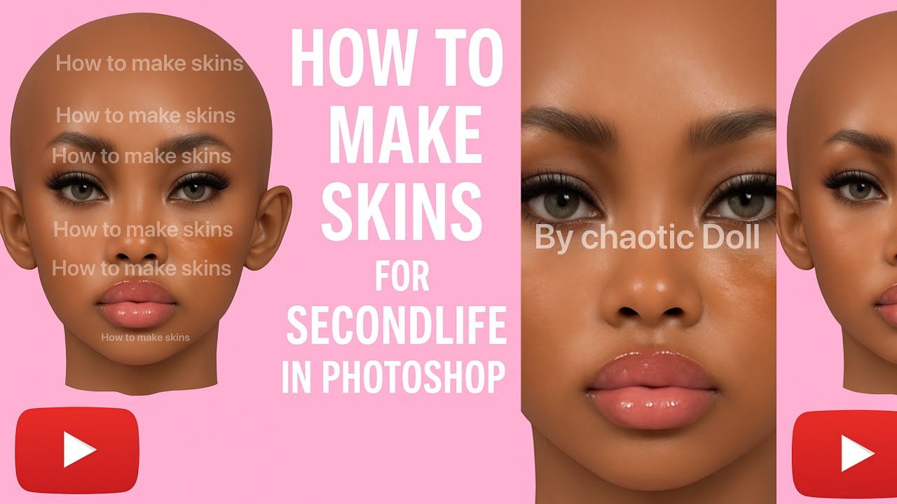 How to Make Second Life Skins (Lelutka Evo X Tutorial) second life #secondlife #gaming #learning
