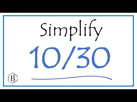 How to Simplify the Fraction 10/30