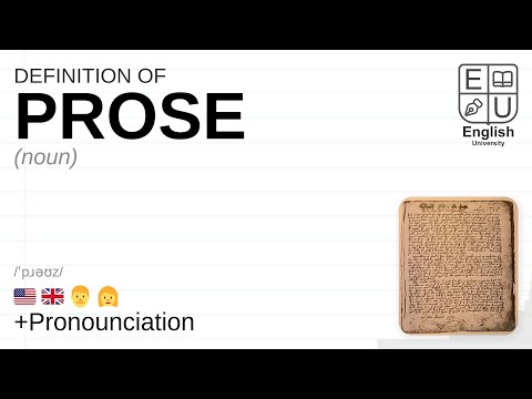 PROSE meaning, definition & pronunciation | What is PROSE? | How to say PROSE