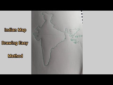 Indian Map Drawing Easy Method๐๐เฅค #India #map #drawing