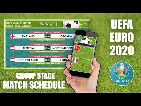 UEFA Euro 2020 - Group Stage Match Schedule