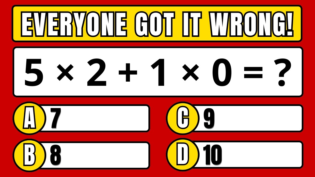 Can You Pass This Math IQ Quiz? | Hard Math Quiz