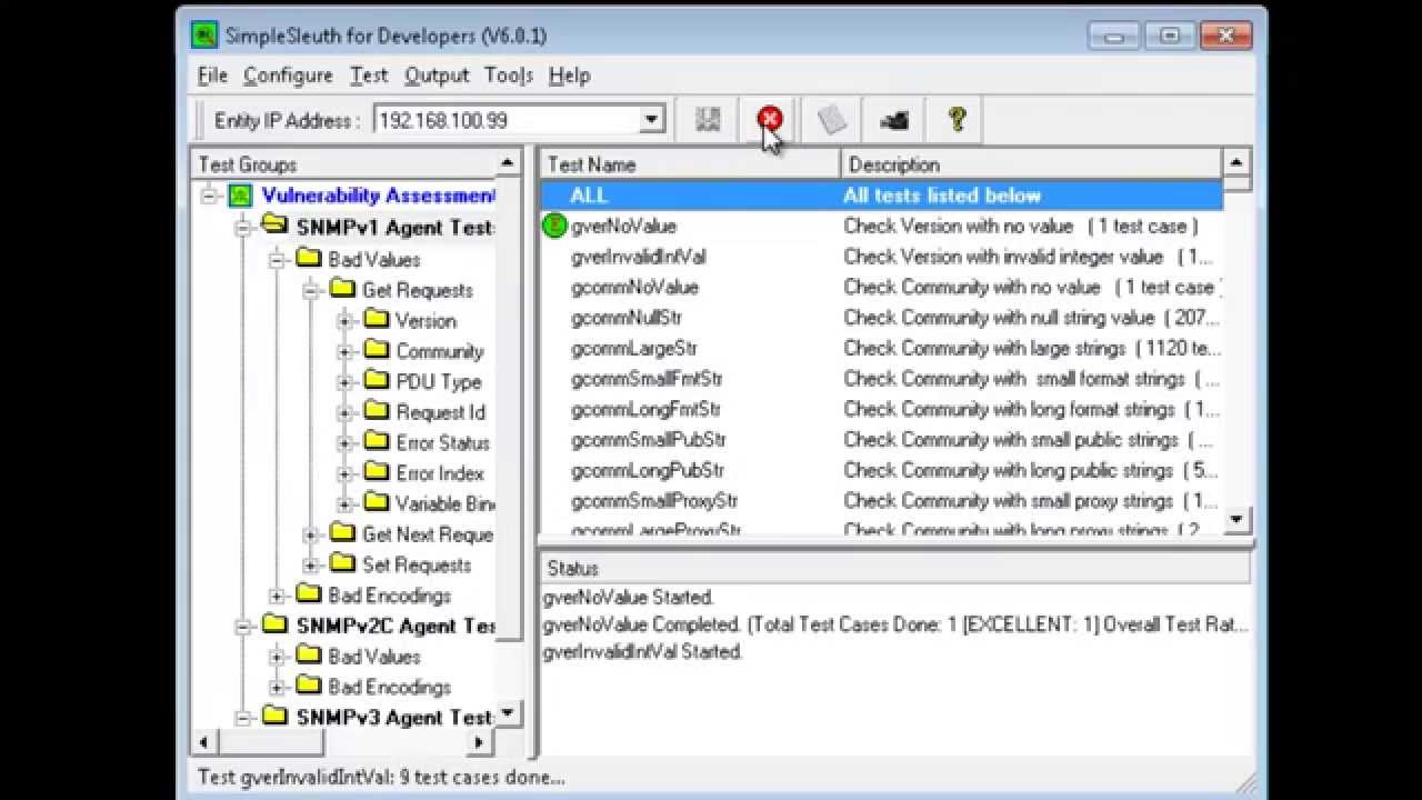 SimpleSoft Agent Tester - Vulnerability Testing