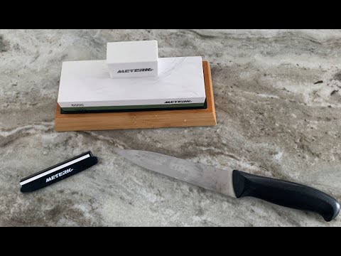 Using the Meterk 1000/6000 Model KSS01 Sharpening Stone
