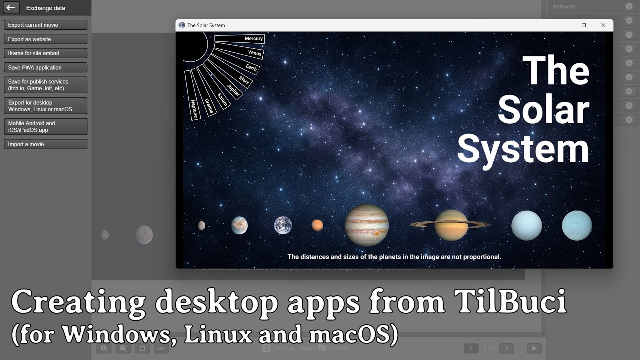 Creating a desktop app from TilBuci (for Windows, Linux and macOS)