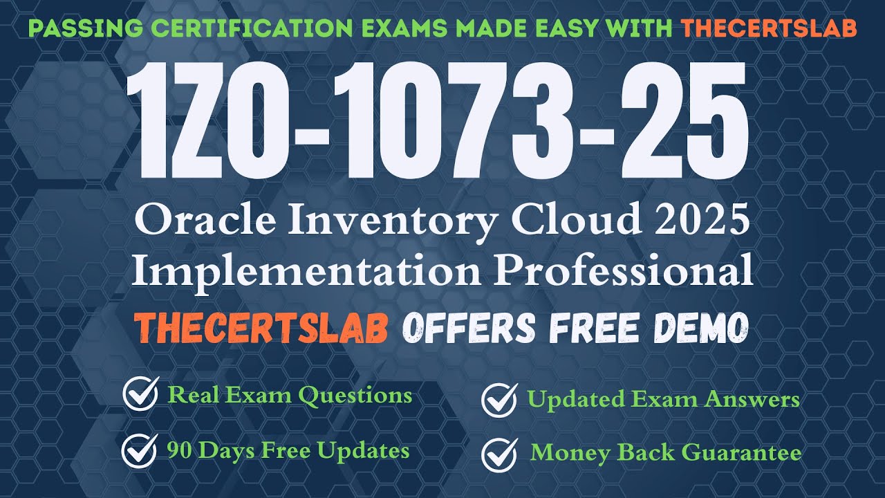 1Z0-1073-25 PDF Questions | Oracle Inventory Cloud 2025 Implementation Professional Exam
