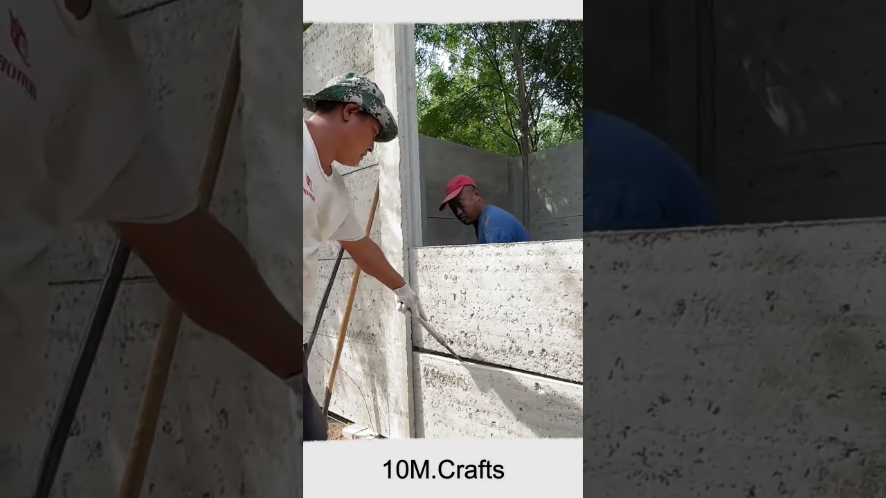 Precast wall panel installation process #smartwork #short #viral #fpy