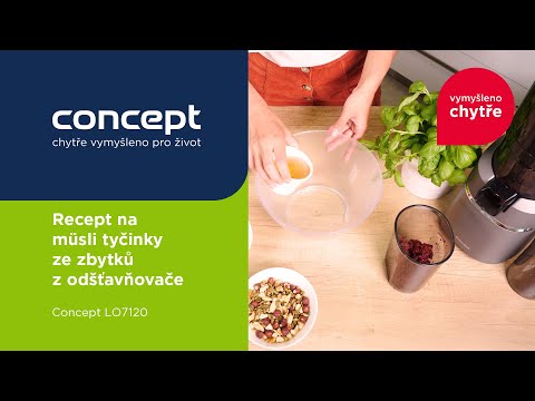 Recept na müsli tyčinky ze zbytků po odšťavnění - Concept LO7120