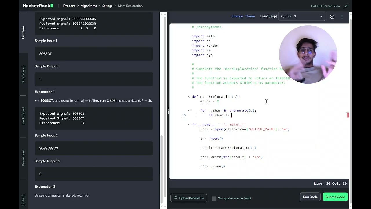 Mars Exploration HackerRank Solution | String Problems