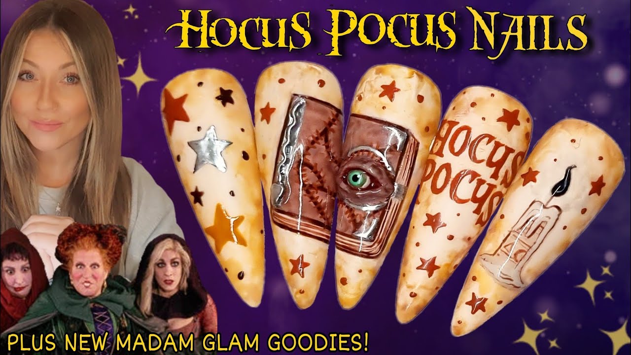 🧙‍♀️ Hocus Pocus Tutorial 3D Nails | Halloween | star candle | Witchy nail art design | Miss Jo's
