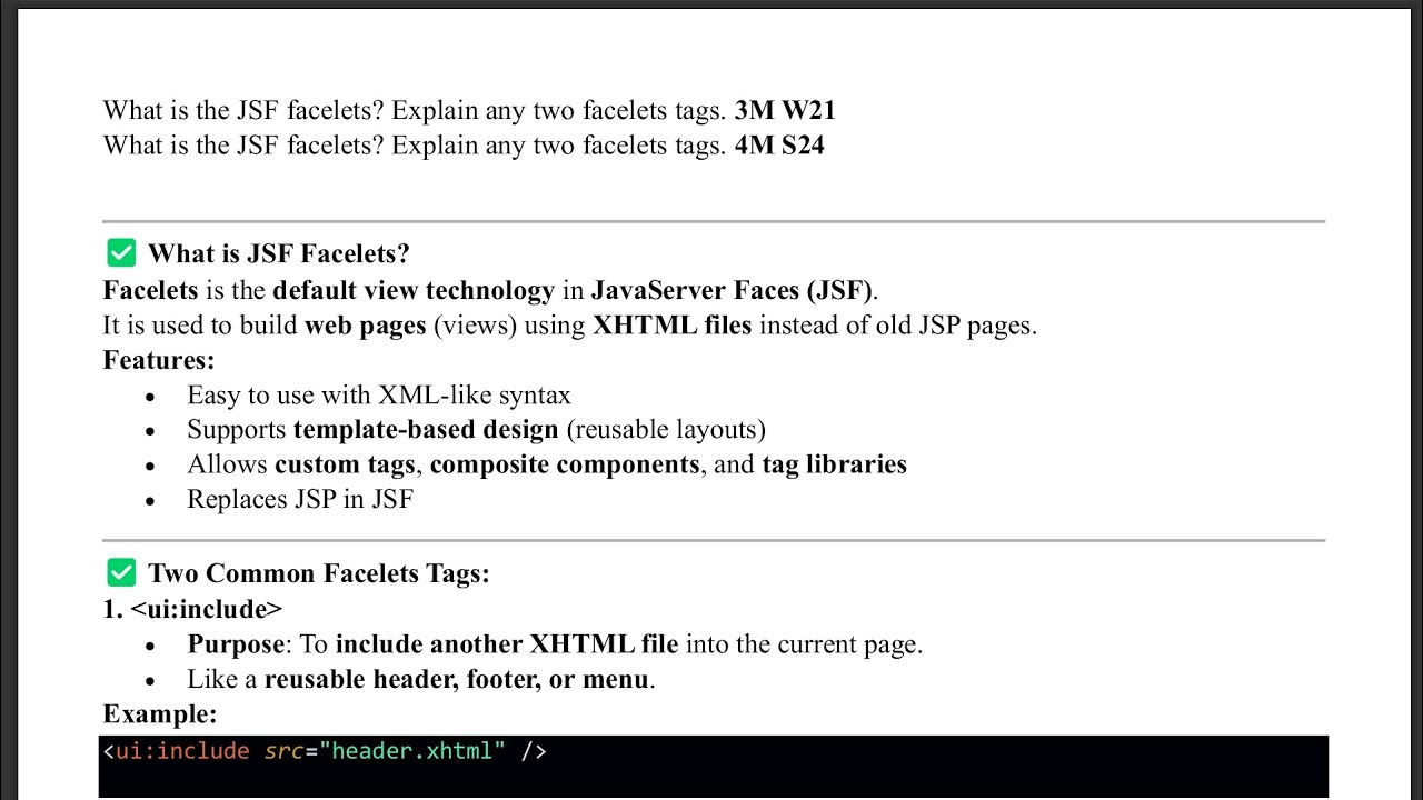 5.4 - JSF Facelets, Common Facelets Tags - AJP