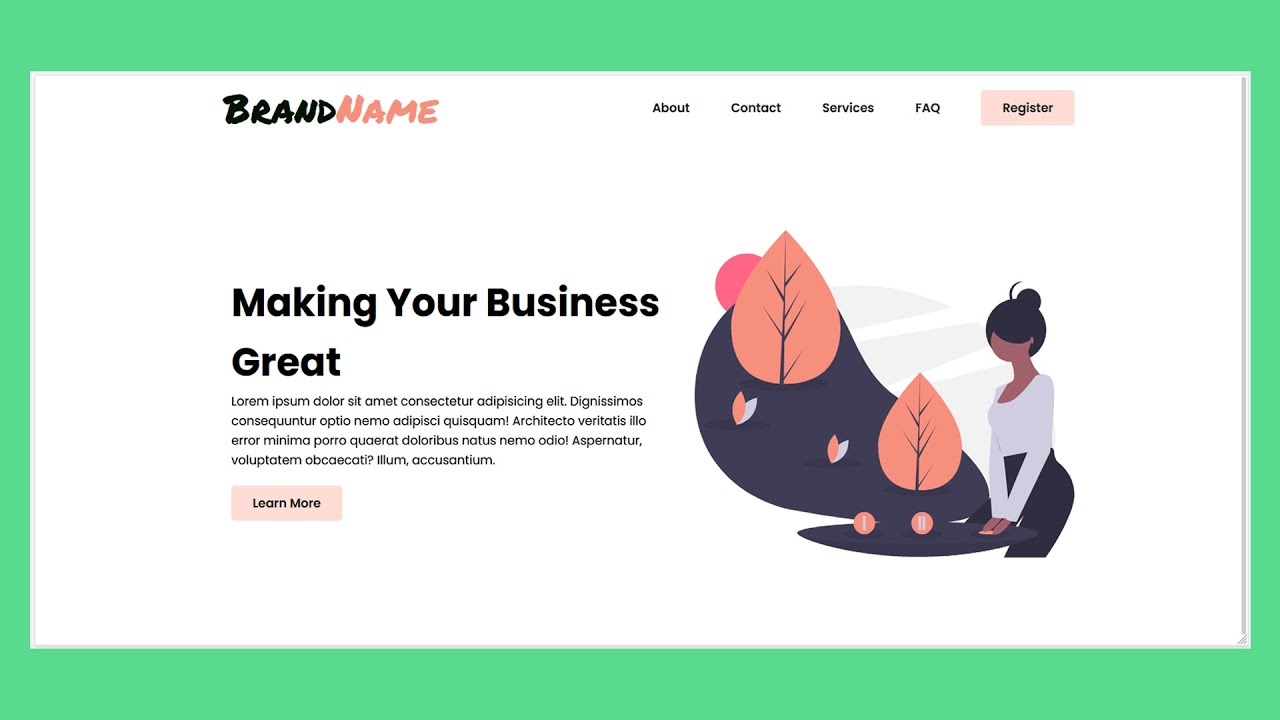 How To Build Responsive Landing Page Using HTML CSS and JavaScript | HTML AND CSS Somali