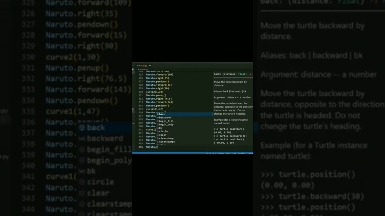Created Naruto 😲using python code#naruto