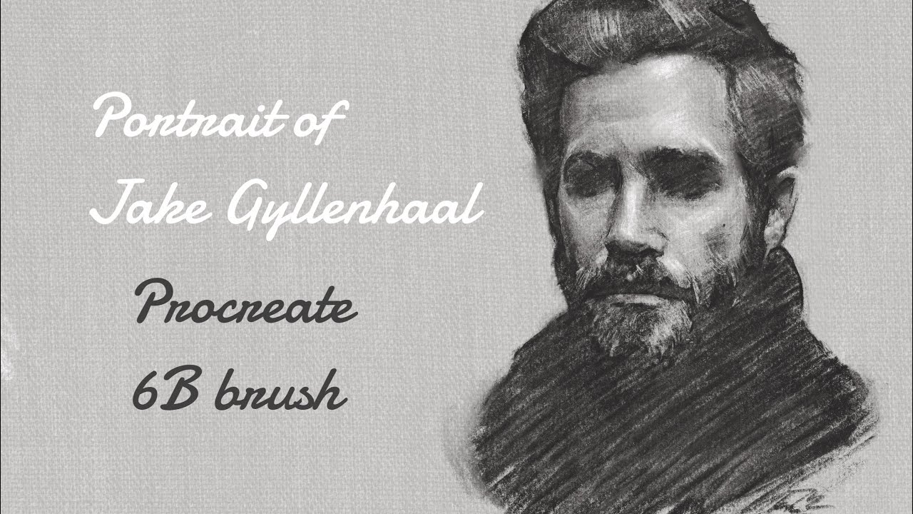 Drawing a portrait in Procreate with only the 6b brush tutorial