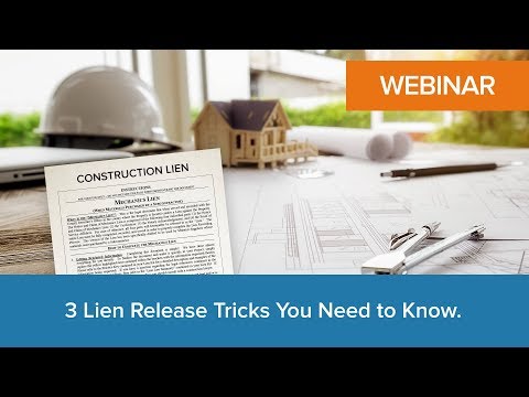 3 Lien Release Tricks You Must Know Webinar
