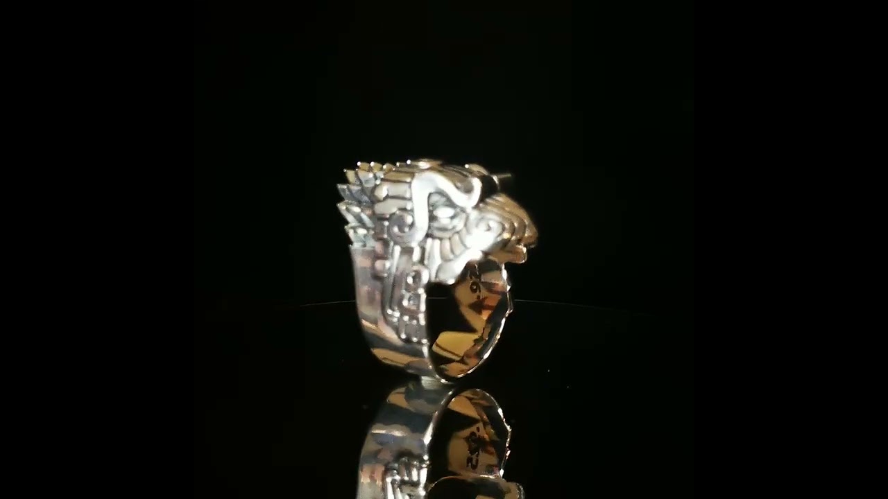Aztec Eagle Helmet Ring