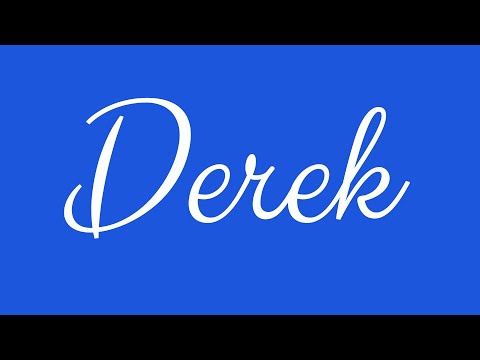Learn how to Sign the Name Derek Stylishly in Cursive Writing
