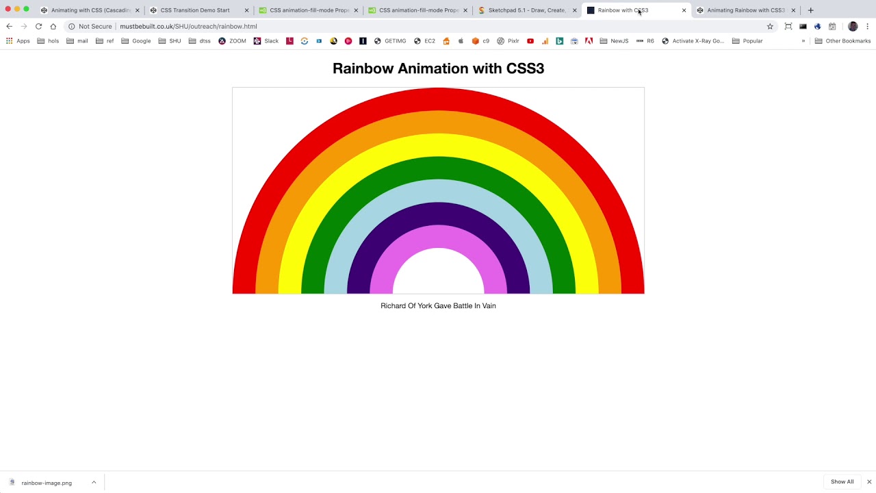 Build an Animated Rainbow with HTML and CSS