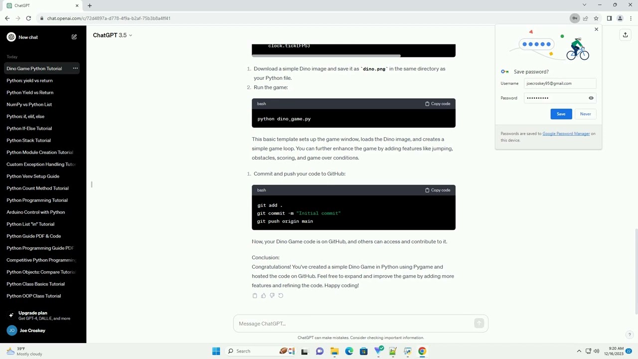 dino game python code github