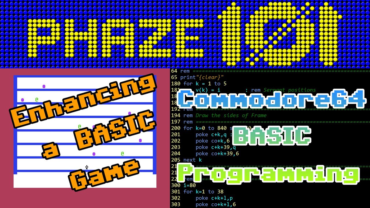 Commodore 64 BASIC Programming - Enhancing A BASIC v2 Game