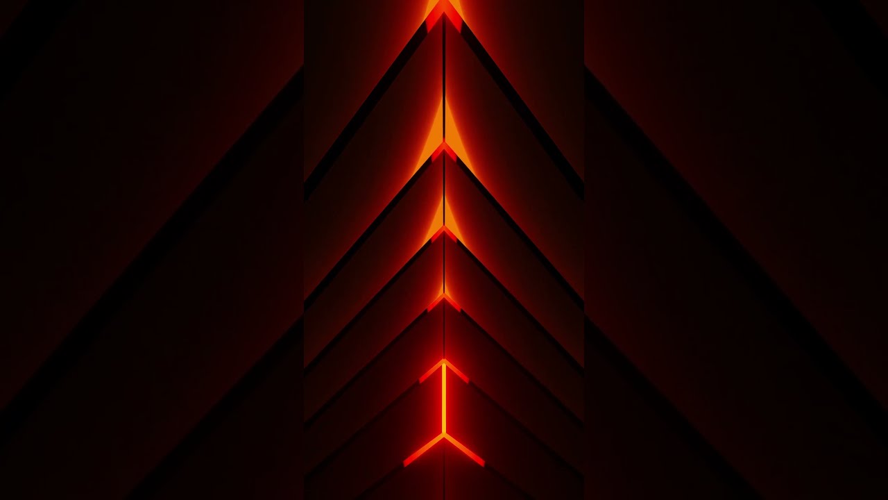 Abstract Red Pointing Arrow On Orange Background Looped Animation Wallpaper