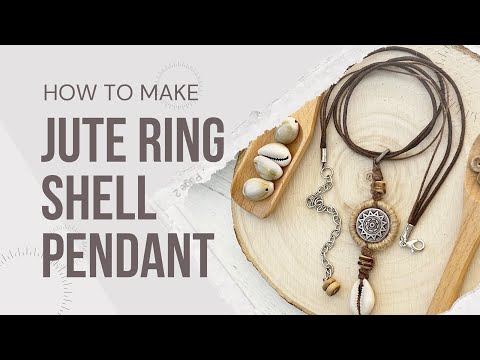DIY Jute Ring Shell Pendant Necklace | Easy Cowrie & Bead Tutorial